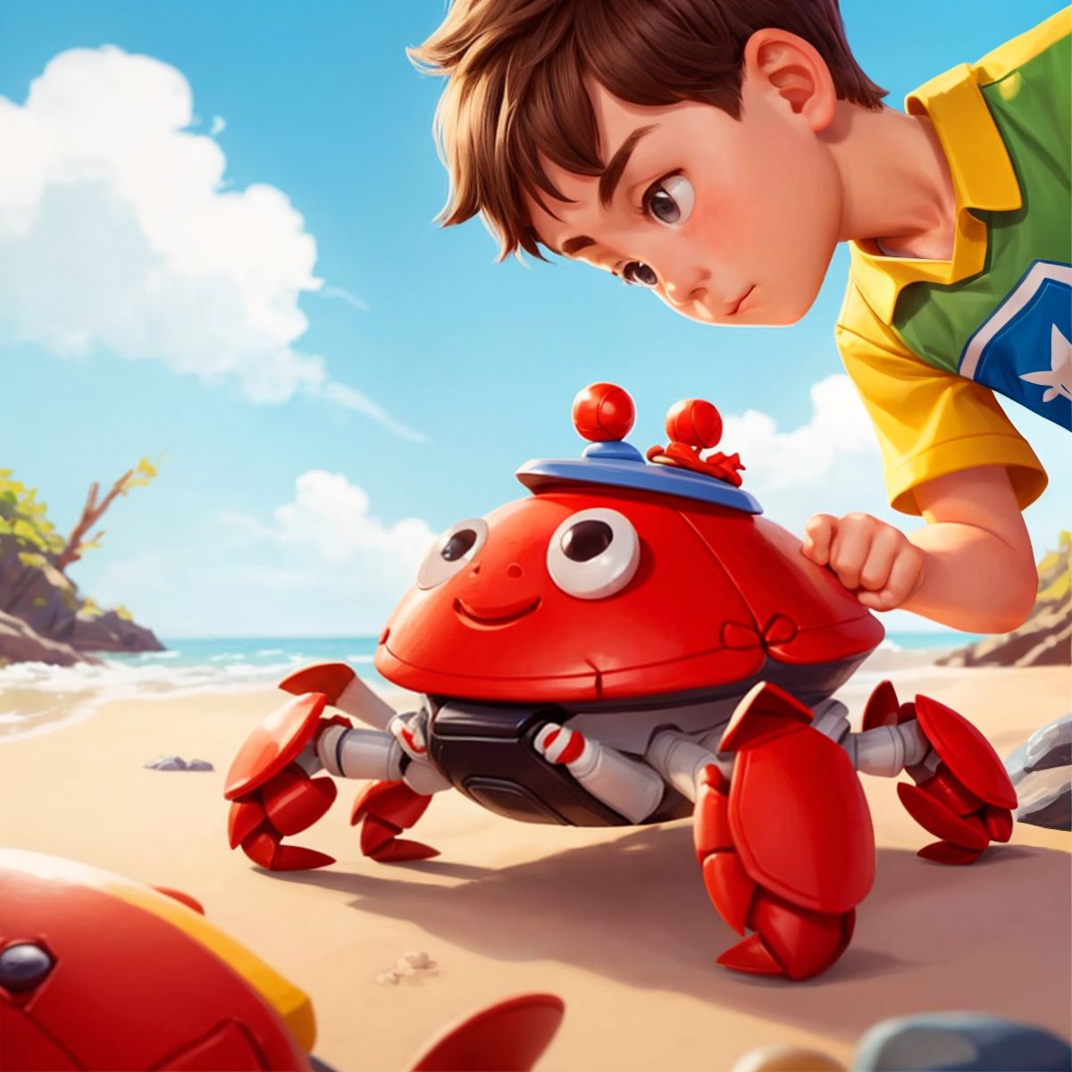 Childbook.ai - The Magical Journey of the Electric Crab