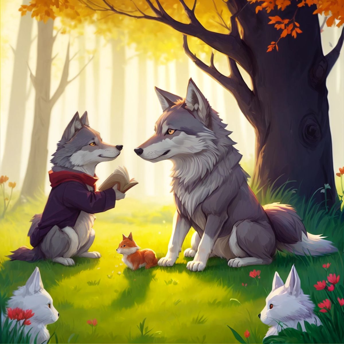 Childbook.ai - Petit lapin chasseur de loups