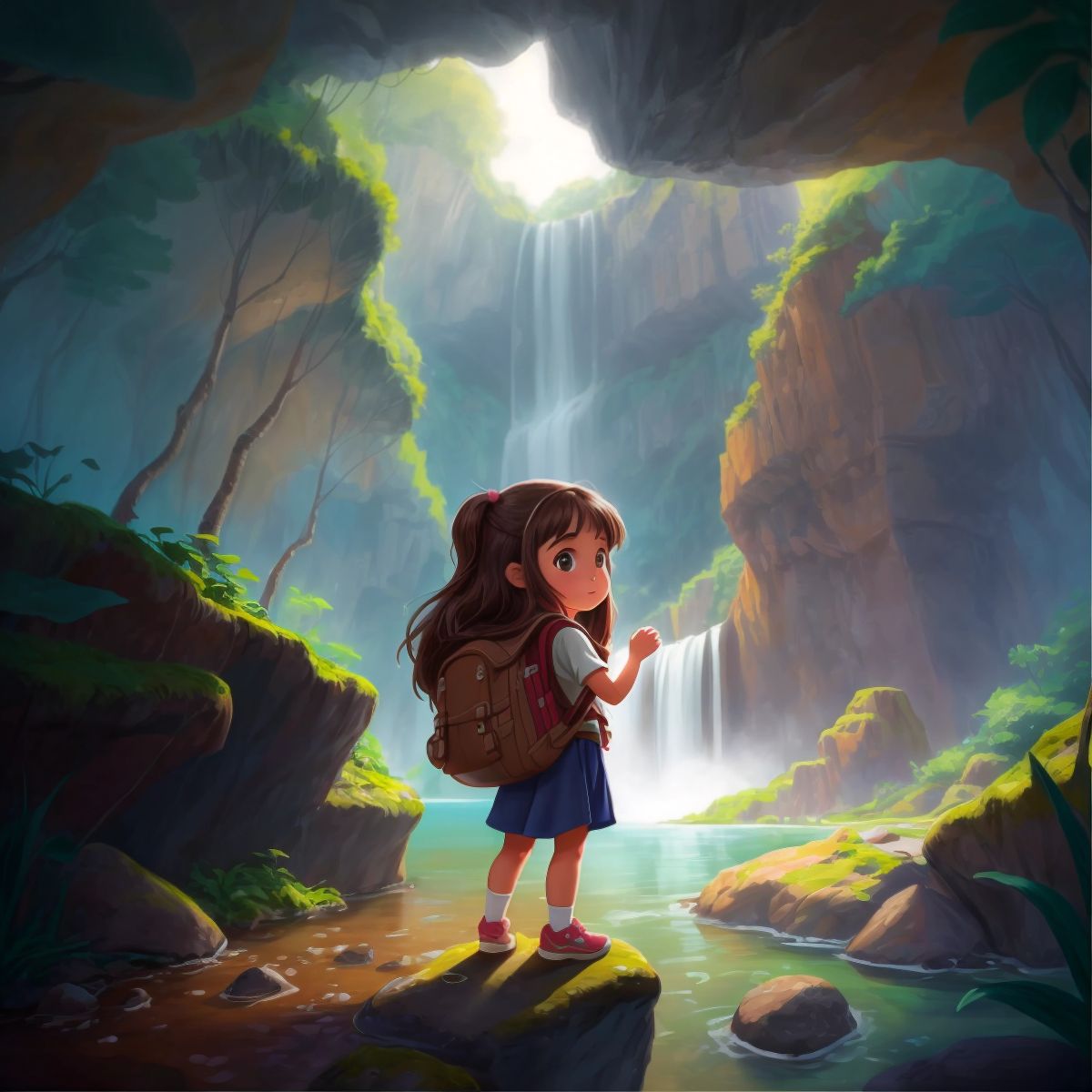 Childbook.ai - Jade, the brave and adventurous little explorer