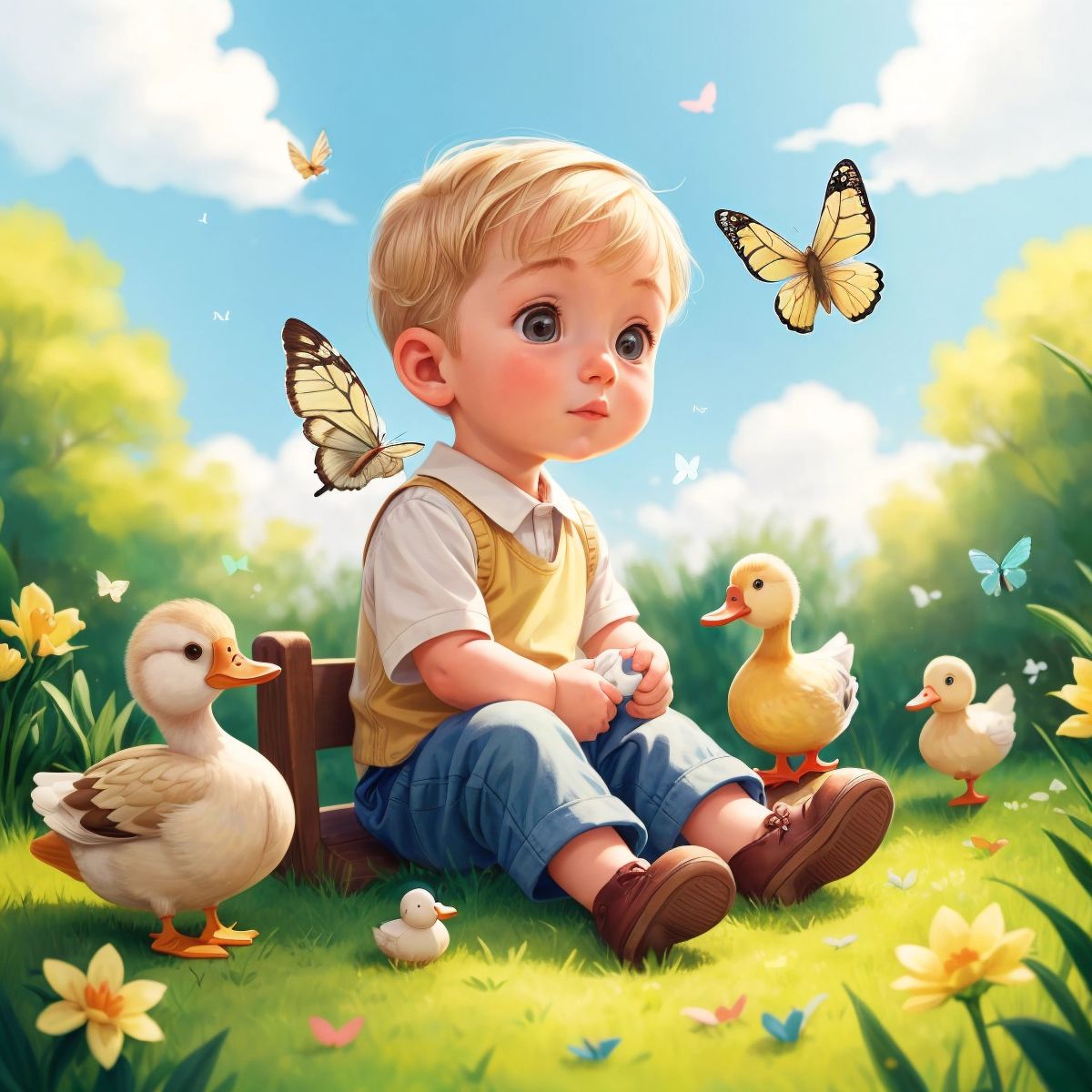 Childbook.ai - Benji and his ducky adventure