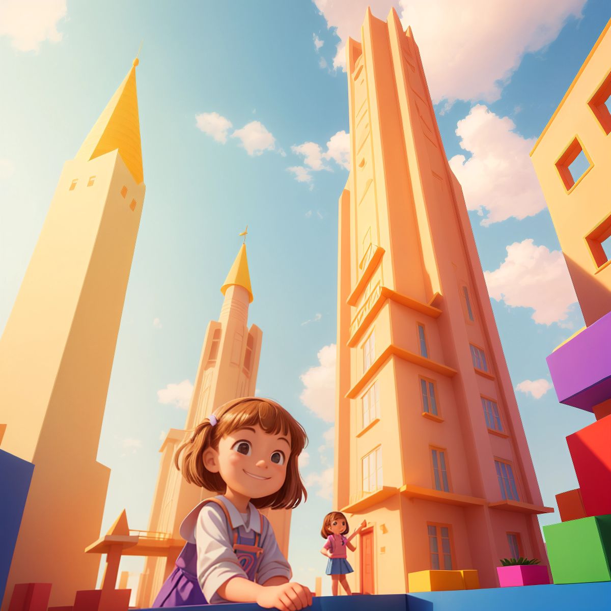 Childbook.ai - hov the little girl M ia went to kindergarten for the ...