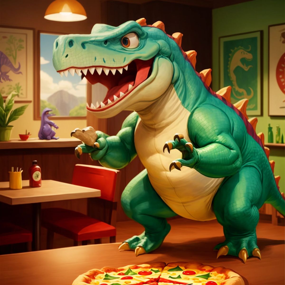 Childbook.ai - Chomper Rex, Pizza Eater.