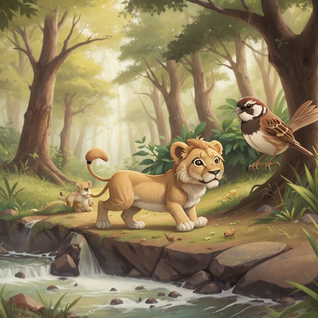 Childbook.ai - The Adventures of Leo the Lion Cub and Sparky the Sparrow