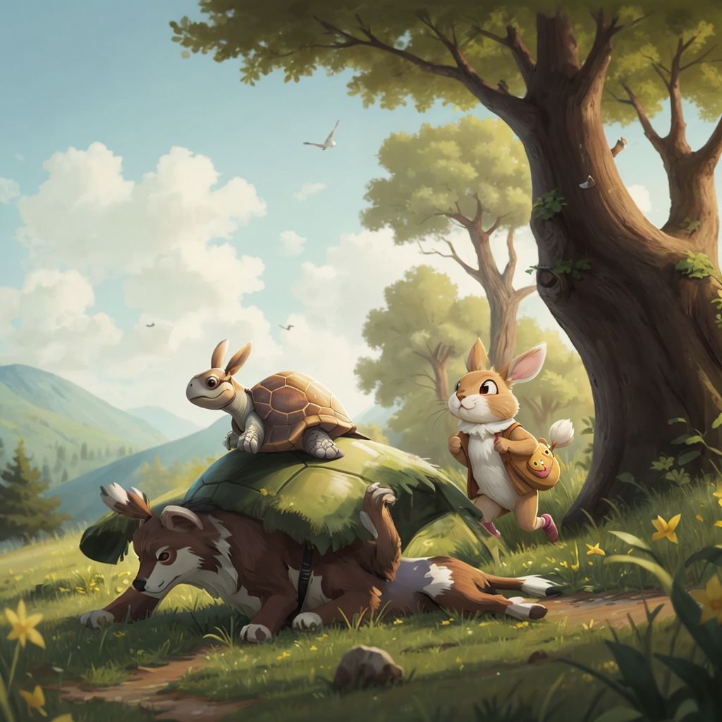 Childbook.ai - The Rabbit and the Turtle’s Big Race