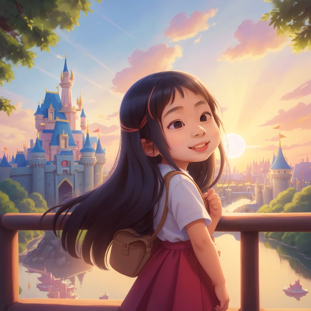 Childbook.ai - Elisa visits Disney Land